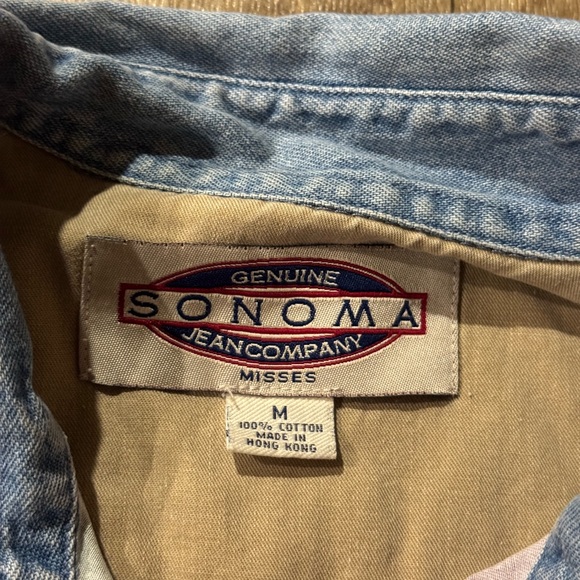 Sonoma | Shirts | Vintage 9s Sonoma Jean Company 00 Cotton Button Down ...